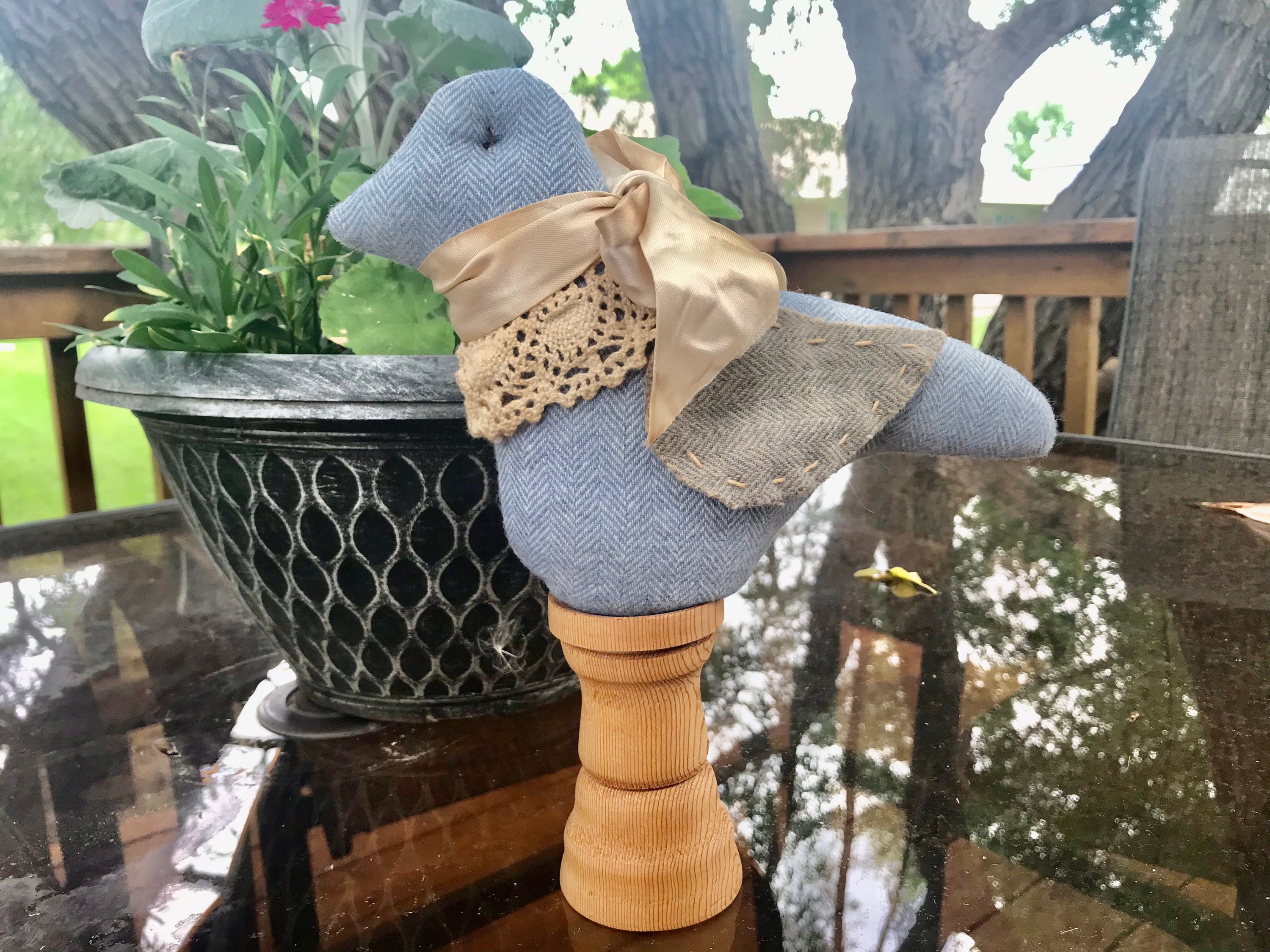 Blue Bird, Wool, Herringbone - Etsy