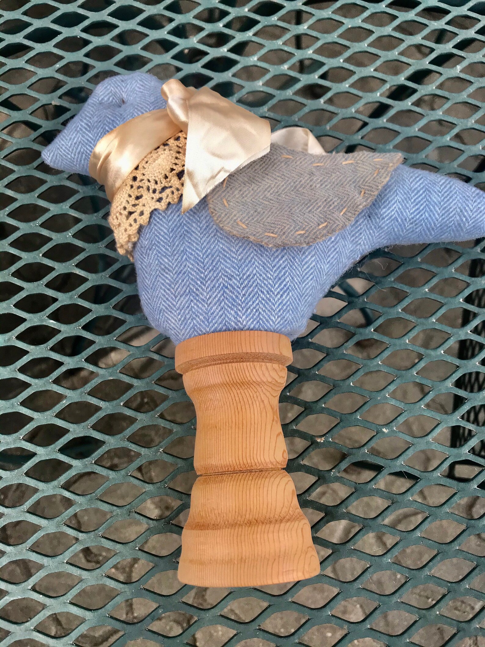 Blue Bird, Wool, Herringbone - Etsy