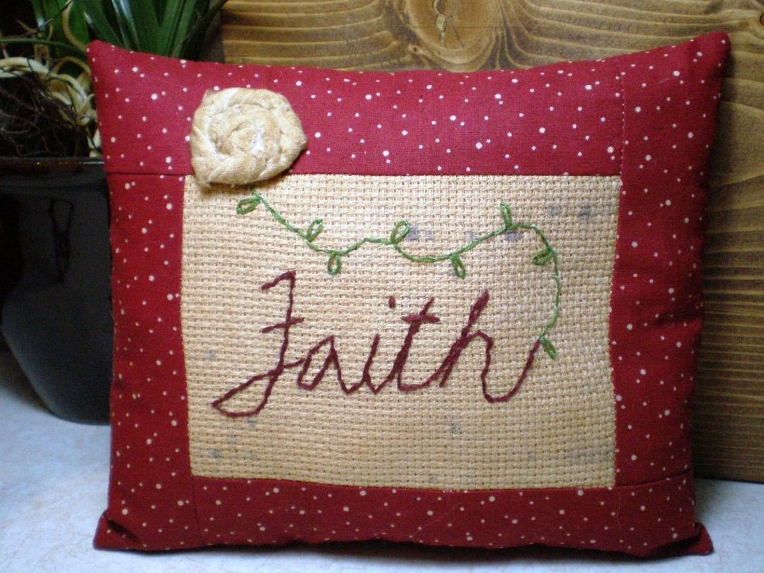 Pillow - Decorative - Faith - Etsy