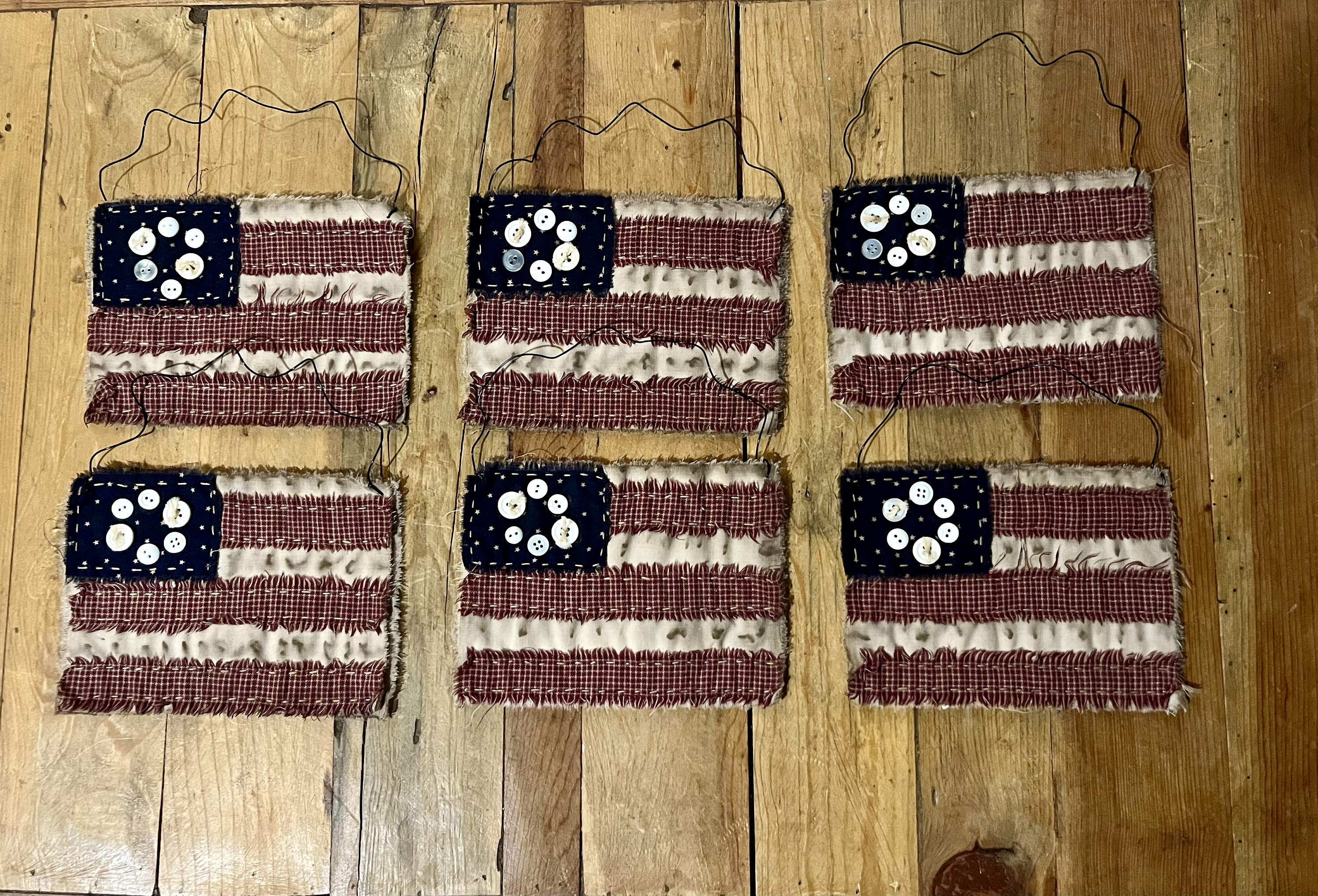 American Flag Cotton Fabric Hand Stiched - Etsy