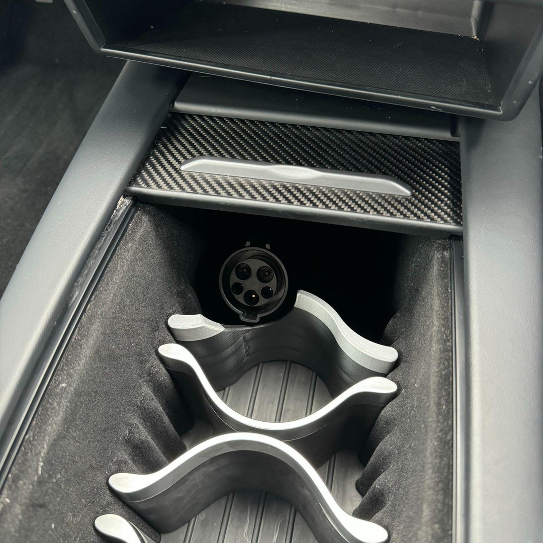 Center Console Holster for J1772 Tesla Adapter (fits Legacy Model S and ...