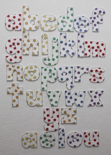Leaning Spots Lowercase Letters - Epattern for Print and Play Felt ...