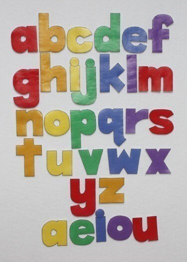 Leaning Solids Lowercase Letters - Epattern for Print and Play Felt ...