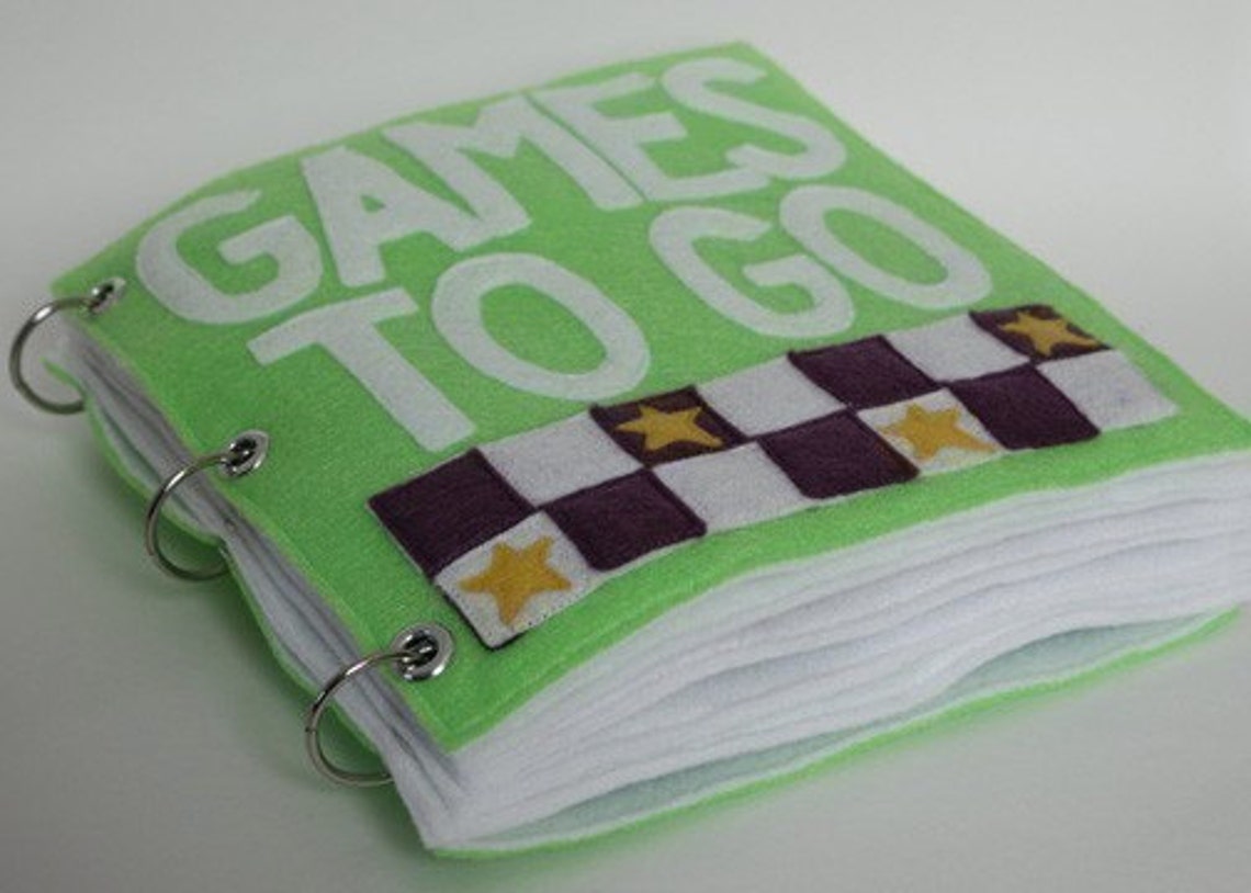 Games to Go | Quiet Book Pattern, Busy Book Pattern, Travel Toys ...