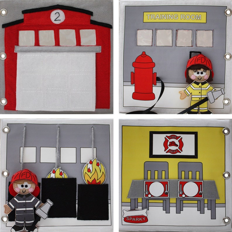 Firehouse No. 2 | Quiet Book Pattern, Busy Book Pattern, Travel Toys ...