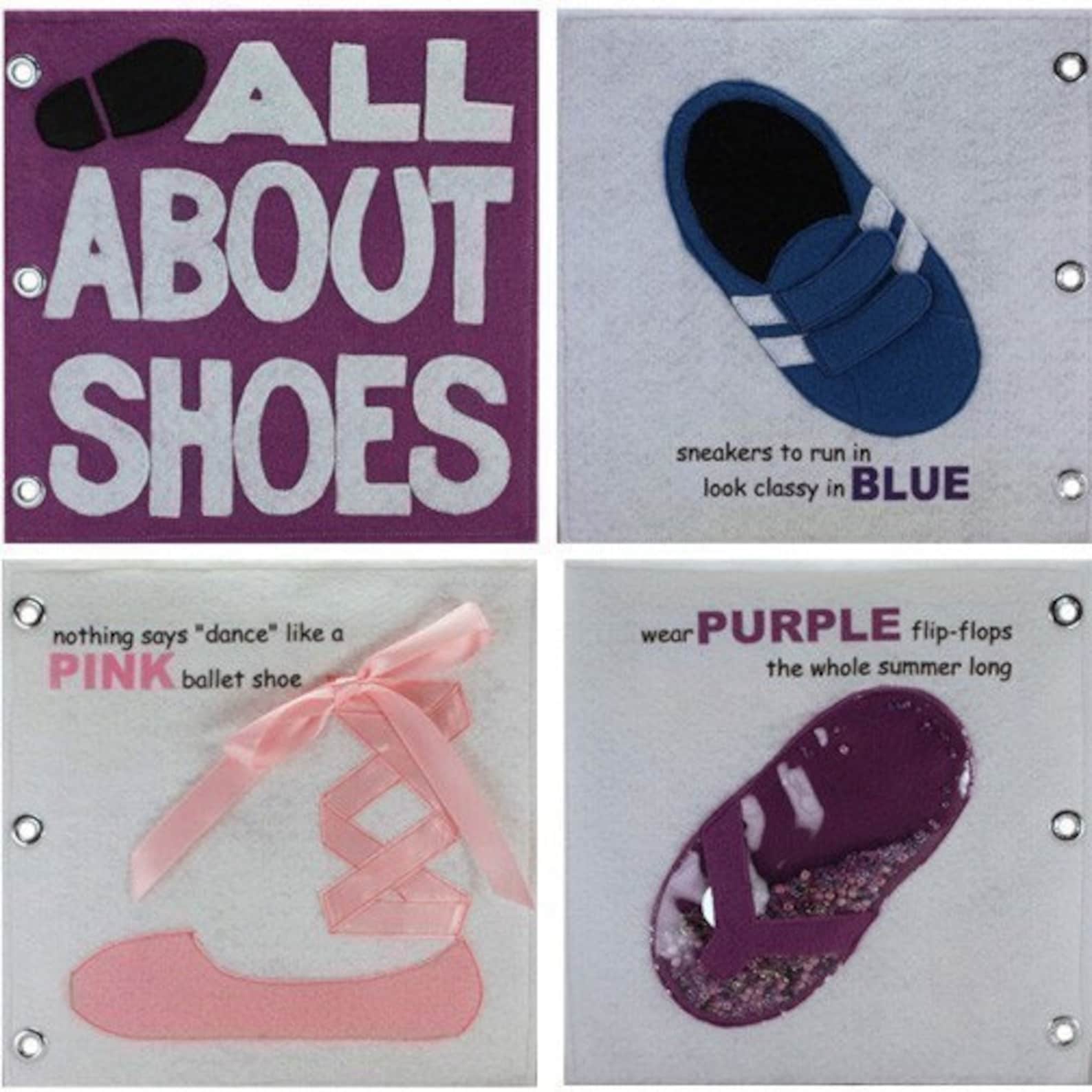 All About Shoes | Quiet Book Pattern, Busy Book Pattern, Travel Toys ...