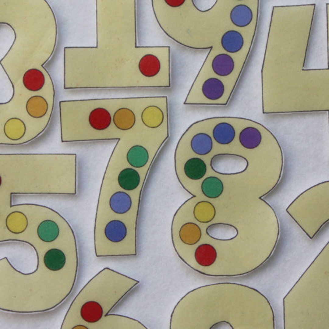 Leaning Spots Numbers - Epattern for Print and Play Felt Figures - Etsy