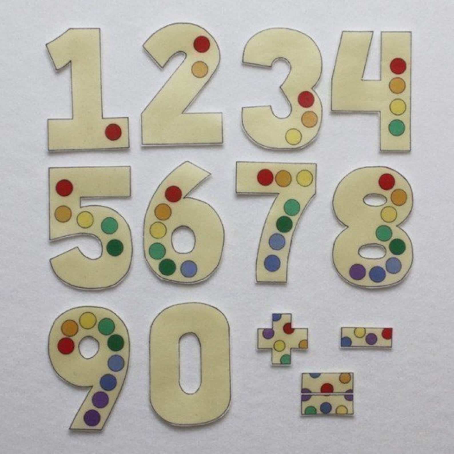 Leaning Spots Numbers - Epattern for Print and Play Felt Figures - Etsy
