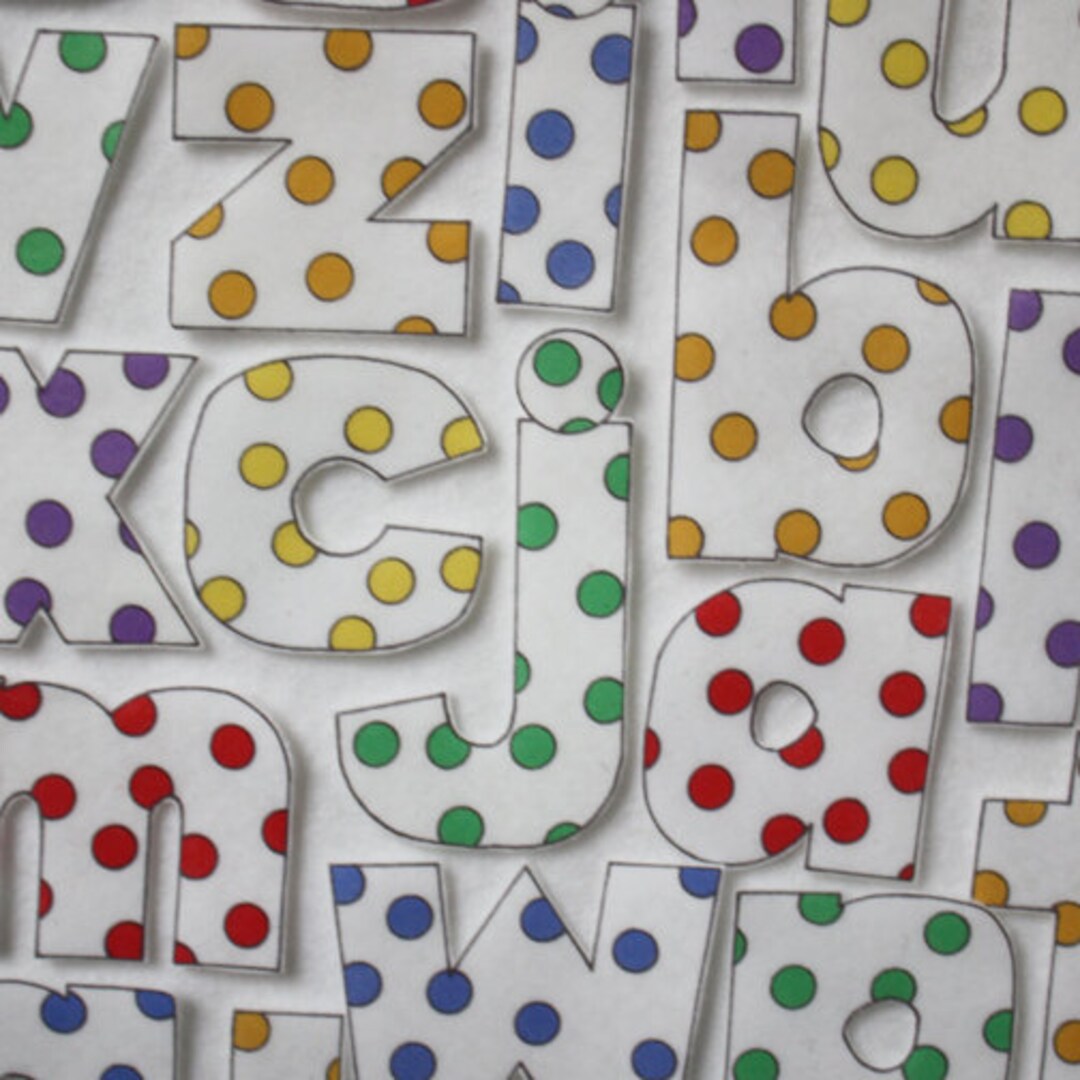 Leaning Spots Lowercase Letters - Epattern for Print and Play Felt ...