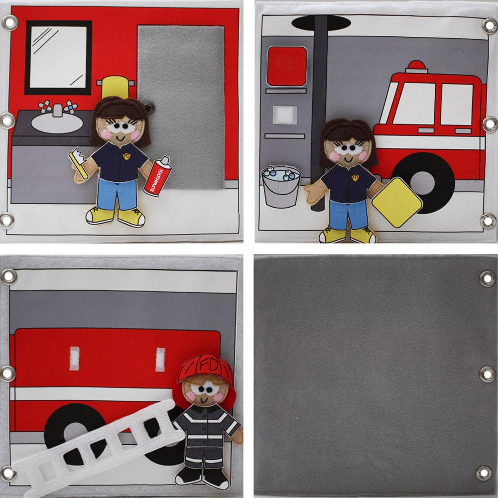 Firehouse No. 2 | Quiet Book Pattern, Busy Book Pattern, Travel Toys ...