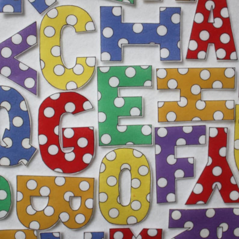 Leaning Spots Capital Letters - Epattern for Print and Play Felt ...
