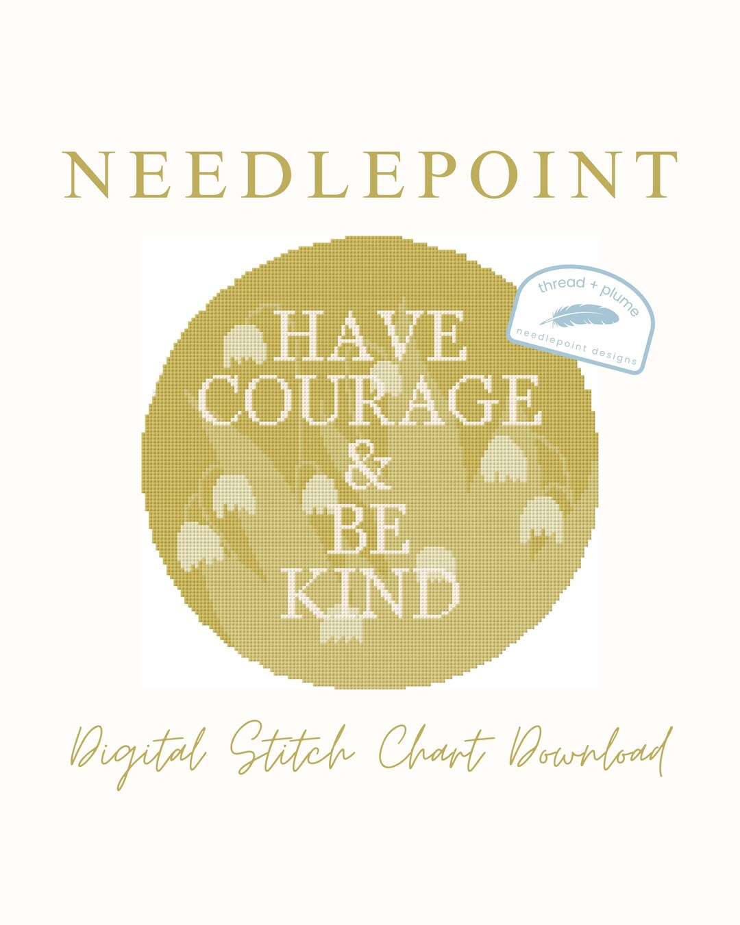 Have Courage & Be Kind Needlepoint Pattern – PDF Digital Download ...