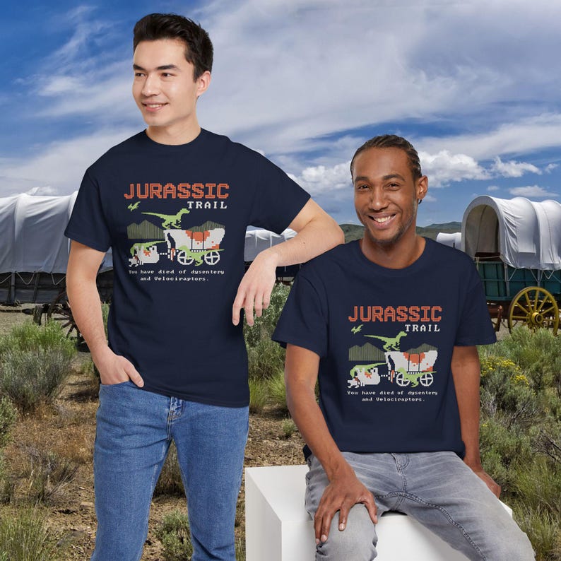 8-bit Oregon Trail Velociraptor T-shirt: Dino Dysentery Gamer Tee - Etsy