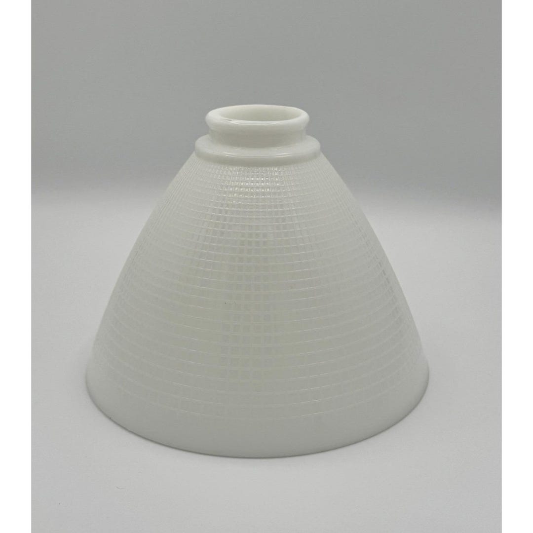 Vintage Milk Glass Graduated Waffle Weave Tapered Cone Lamp Shade - Etsy