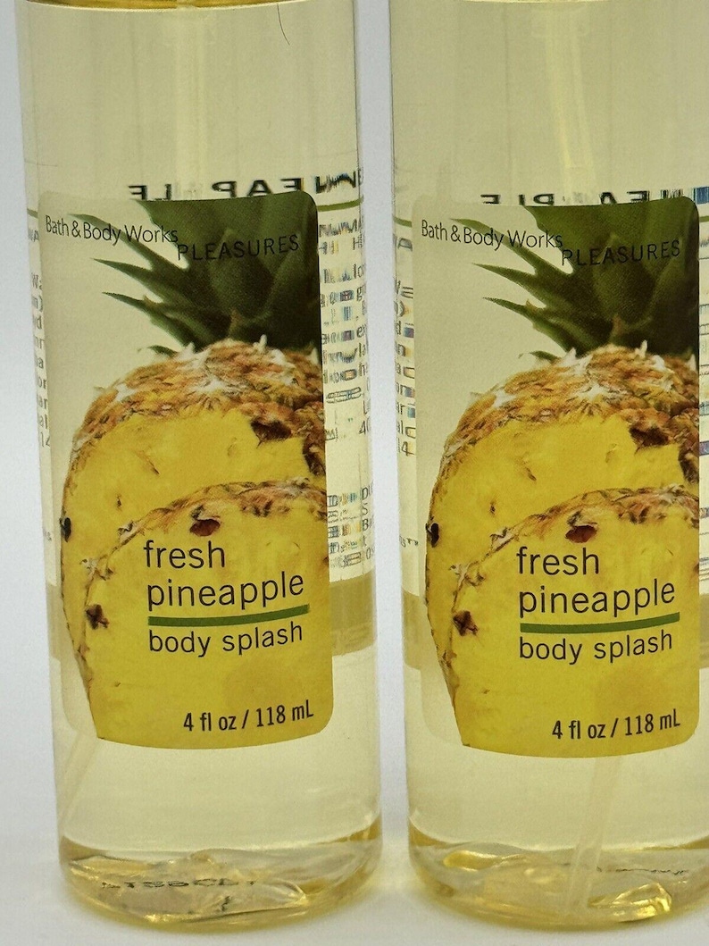 Bath & Body Works Fresh Pineapple Body Splash 4 Fl Oz Set of 2 NEW Rare ...