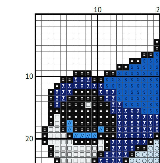 Bruni Cross Stitch Pattern PDF Instant Download Modern Cross Stitch ...