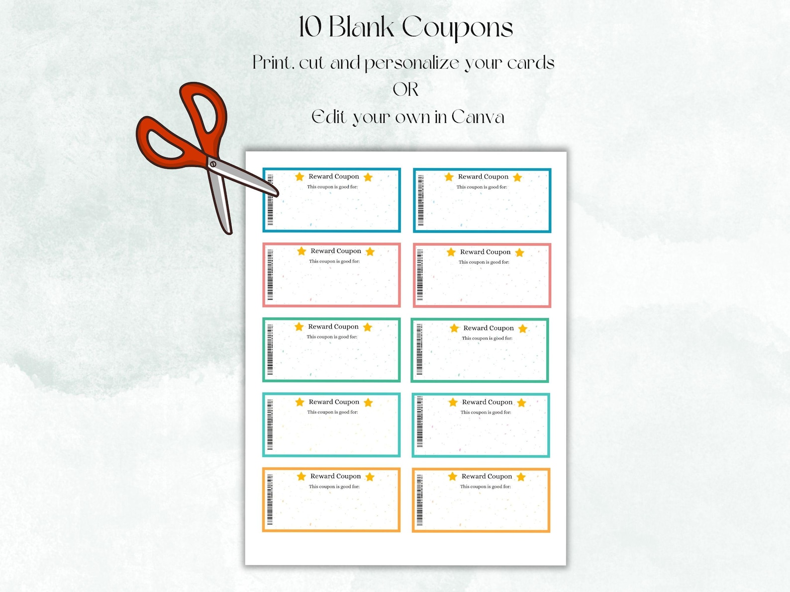 Creative Kids Coupon Book, Customizable Reward Vouchers for Kids ...