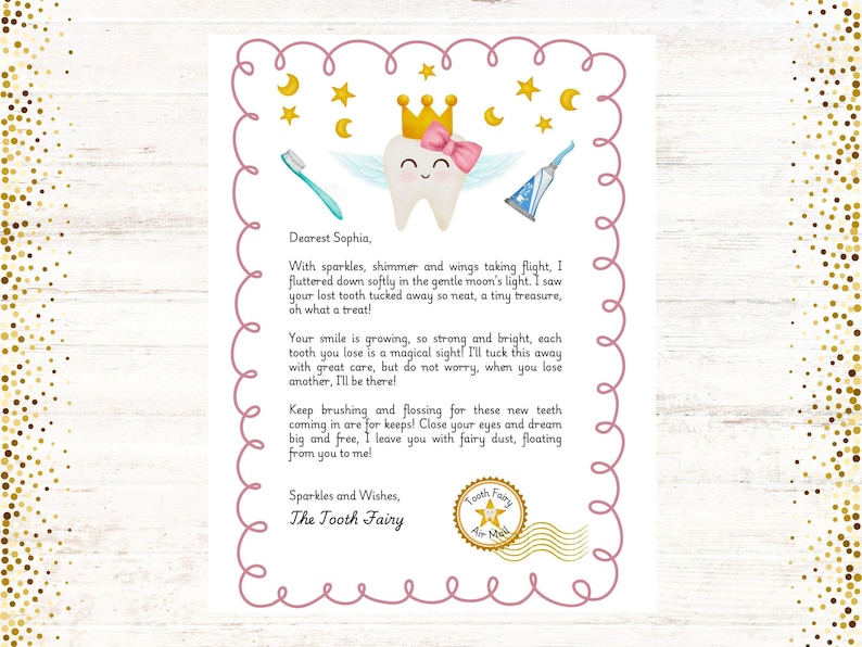 Magical Tooth Fairy Bundle: Personalized Letter and Door Hanger! Make ...