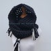 Wednesday Addams Inspired Snood: Black & Cream Tassel Infinity Scarf - Etsy