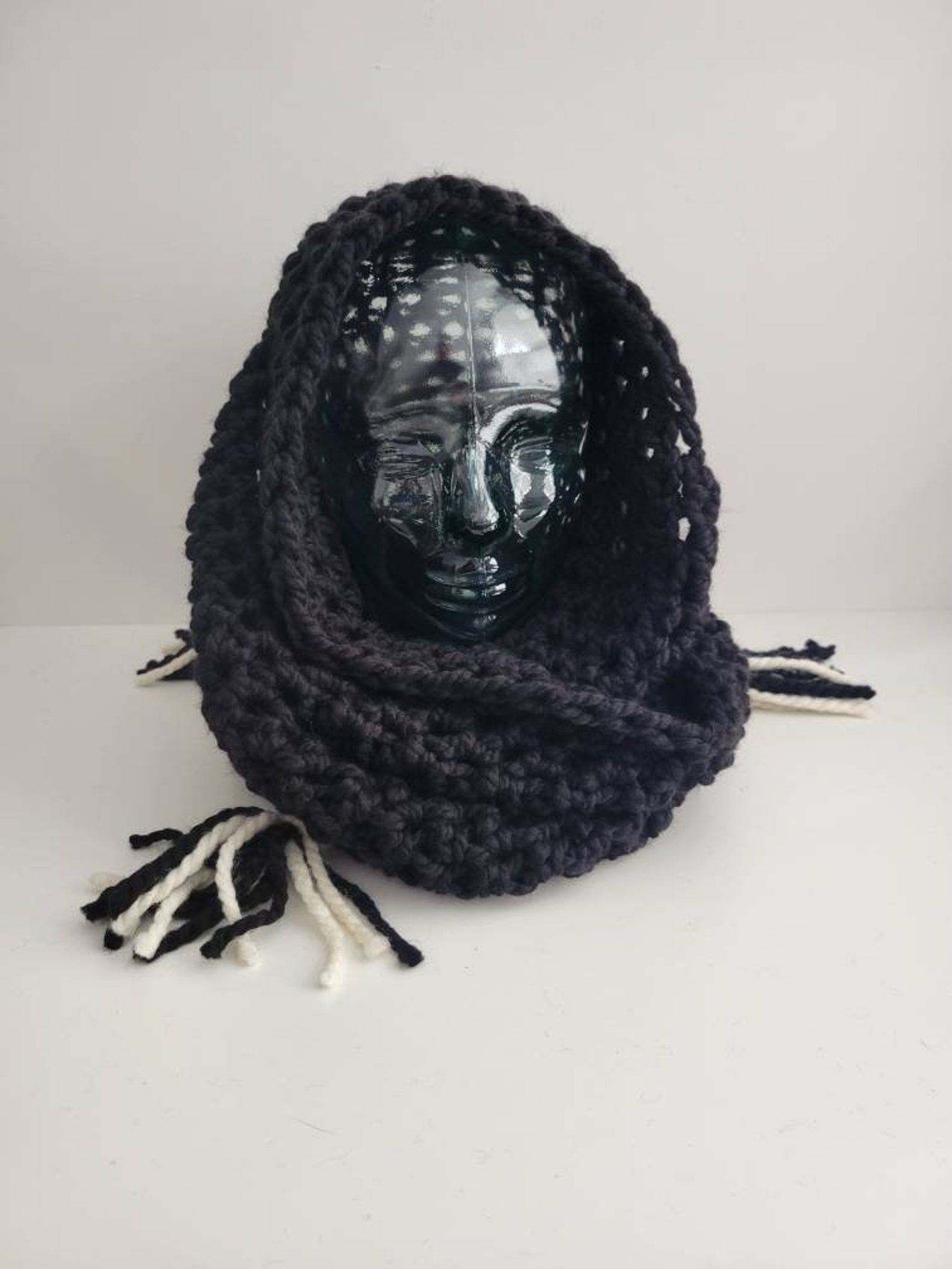 Wednesday Addams Inspired Snood Enid Scarf Infinity Scarf With - Etsy