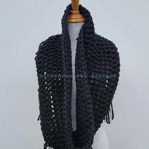 Wednesday Addams Inspired Snood Enid Scarf Infinity Scarf With Black ...