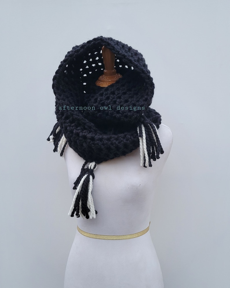 Wednesday Addams Inspired Snood Enid Scarf Infinity Scarf With - Etsy