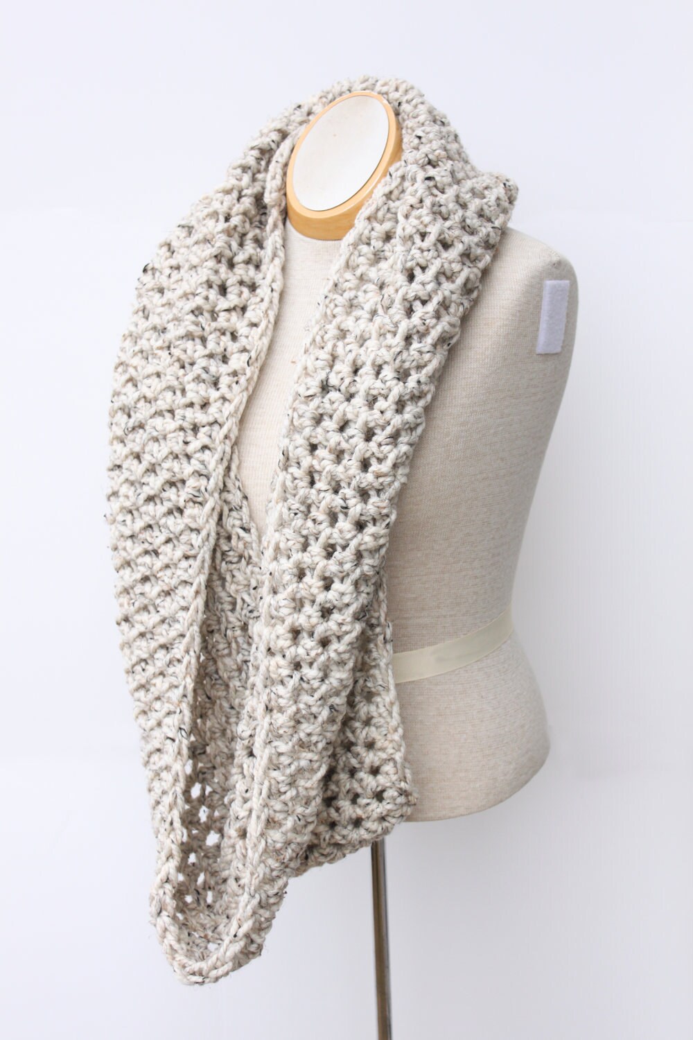 Chunky Infinity Scarf Knit Wool Scarf Wool Scarf THE - Etsy