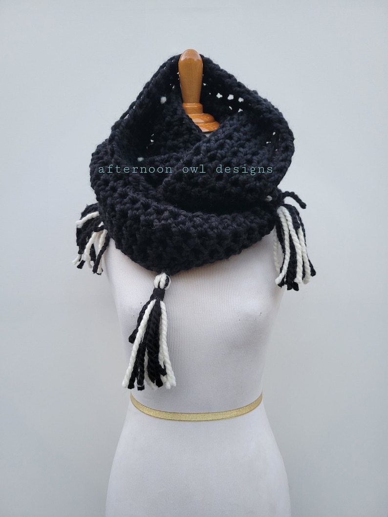 Wednesday Addams Inspired Snood Enid Scarf Infinity Scarf With - Etsy
