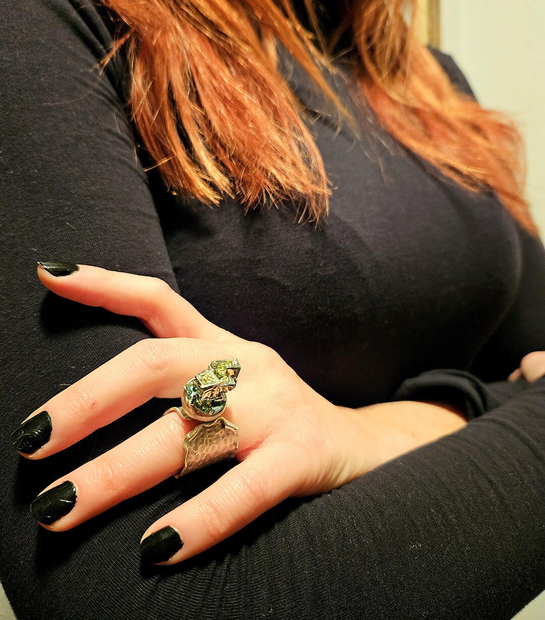 Bismuth "etna" Eccentric Ring. - Etsy