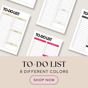 Printable To-do List Bundle - Digital Download in 8 Colors - Perfect ...