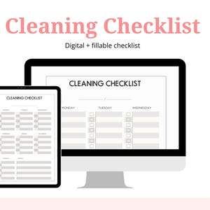 Cleaning Checklist Editable Fillable Digital Printable for Goodnotes ...