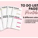 Printable To-do List Bundle Digital Download in 8 Colors Perfect for ...