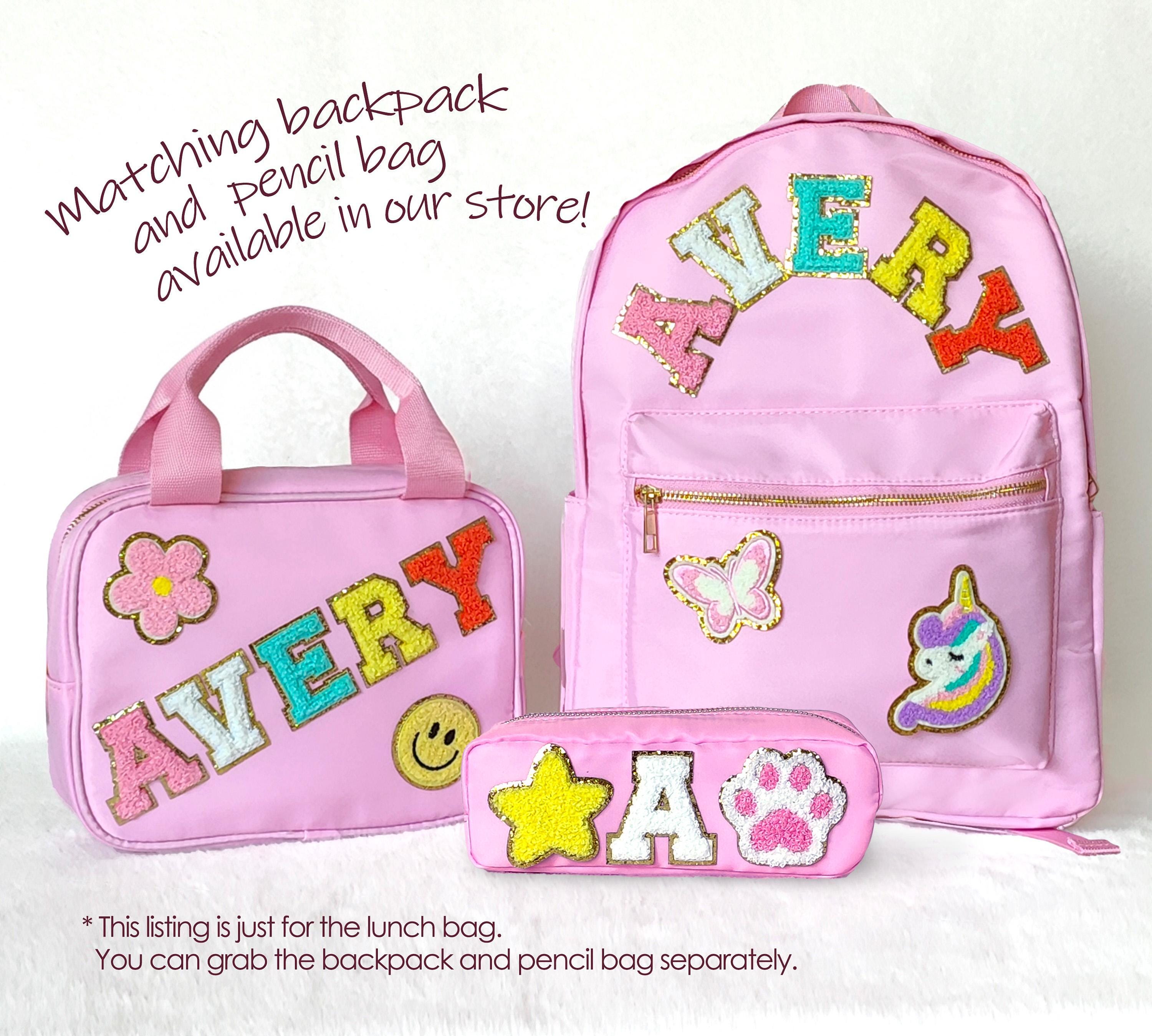 Personalized Lunch Box Bag Custom Lunchbox With Patches for School Kids ...