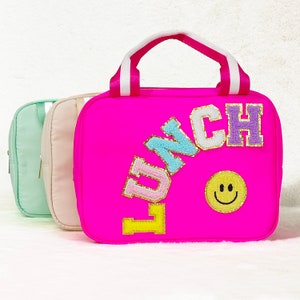 Personalized Lunch Box Bag Custom Lunchbox With Patches School Kids ...