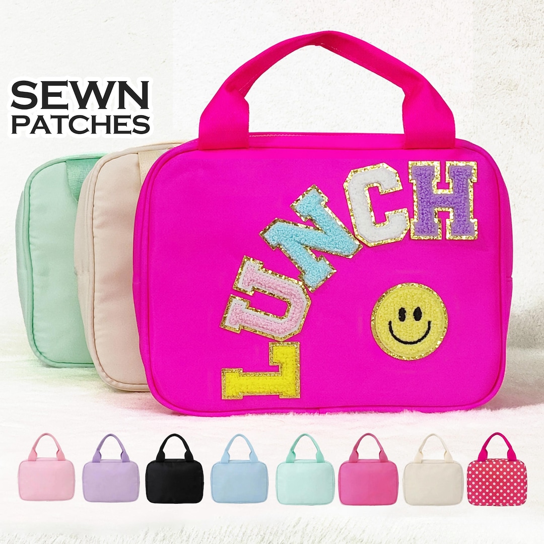 Personalized Lunch Box Bag Custom Lunchbox With Patches for School Kids ...