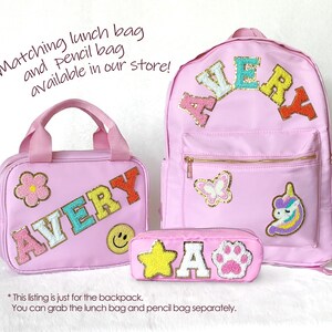 Sewn Patches Backpack Personalized Nylon Backpack With Patch Chenille ...