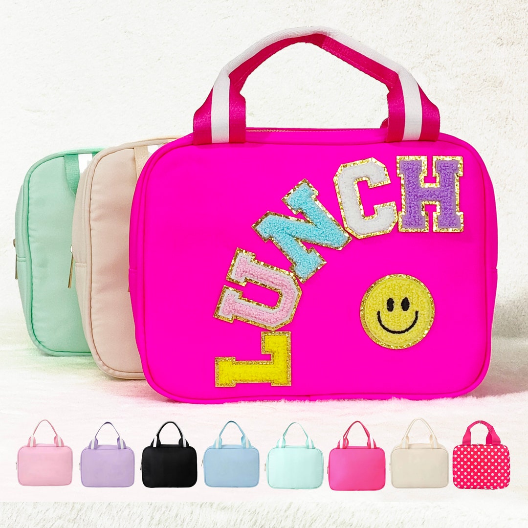 Personalized Lunch Box Bag Custom Lunchbox With Patches for School Kids ...