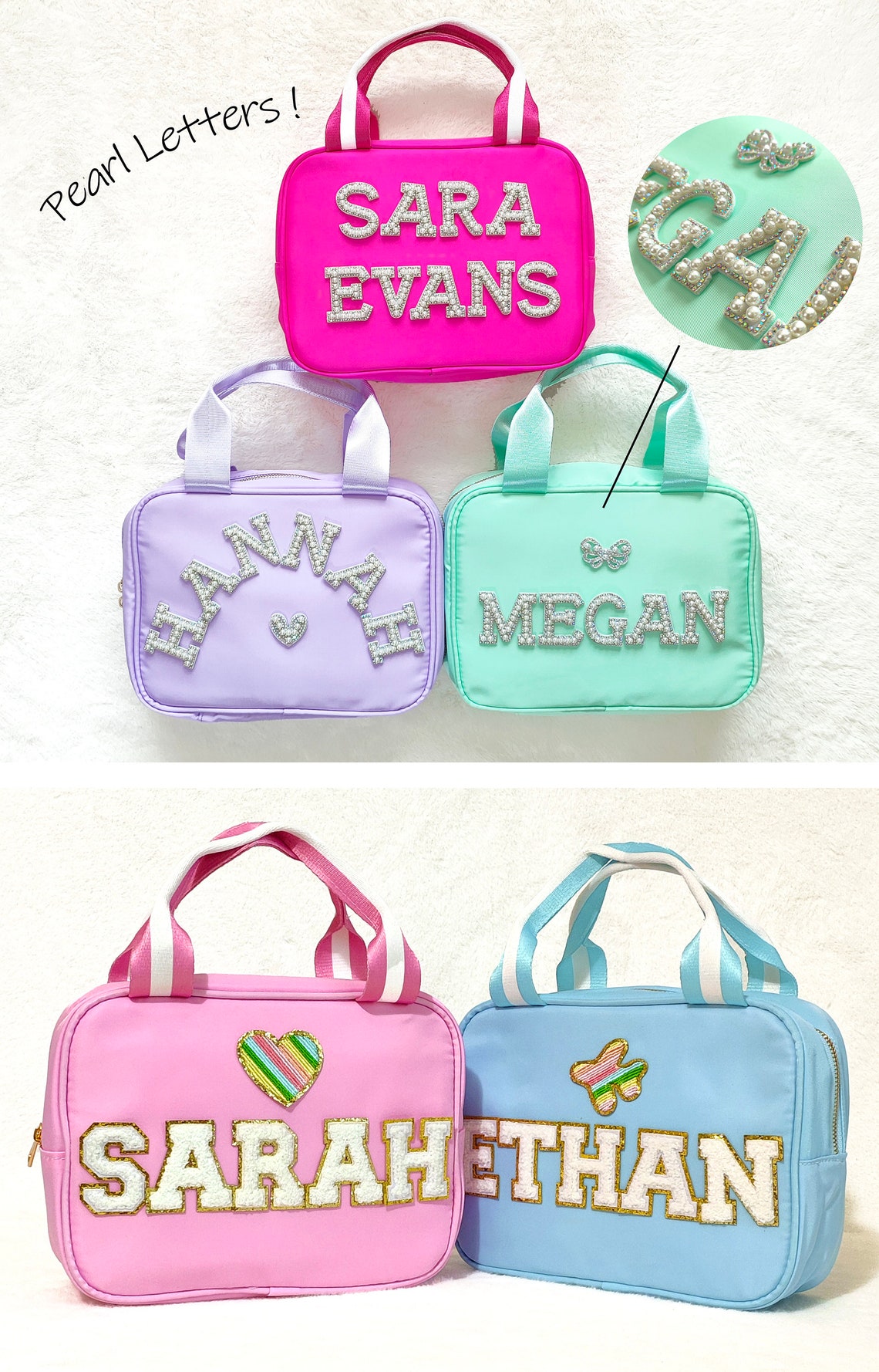 Personalized Lunch Box Bag Custom Lunchbox With Patches for School Kids ...