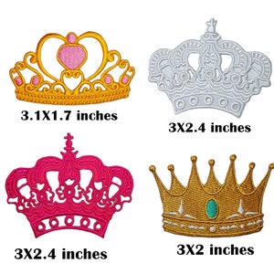 Crown Imperial King Queen Patches Princess Queen Crown Iron on Patch ...