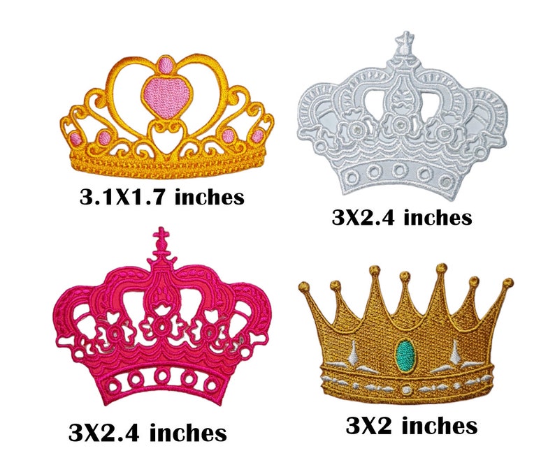 Crown Imperial King Queen Patches Princess Queen Crown Iron on Patch ...