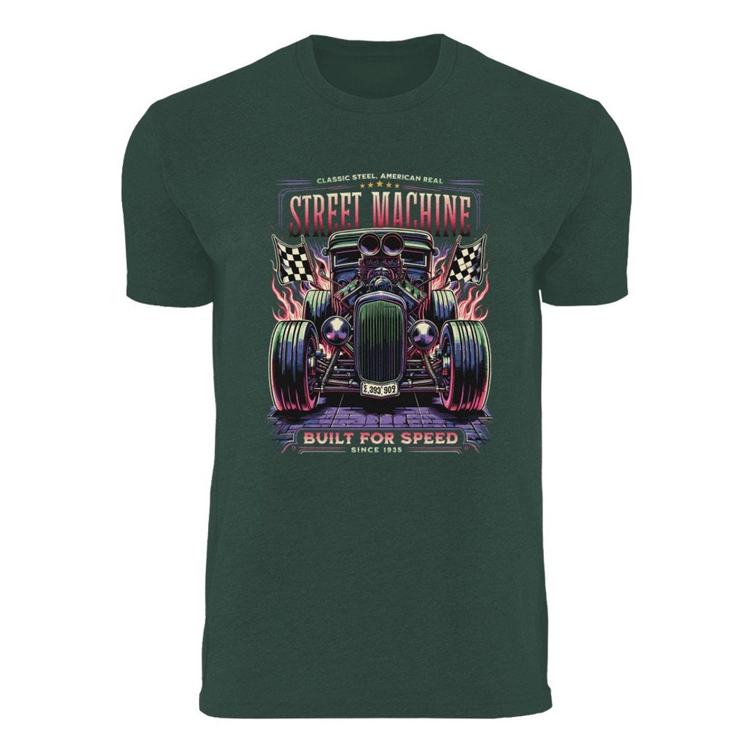 Street Machine Tee, Built for Speed Shirt, Racing Style Top, Automotive ...