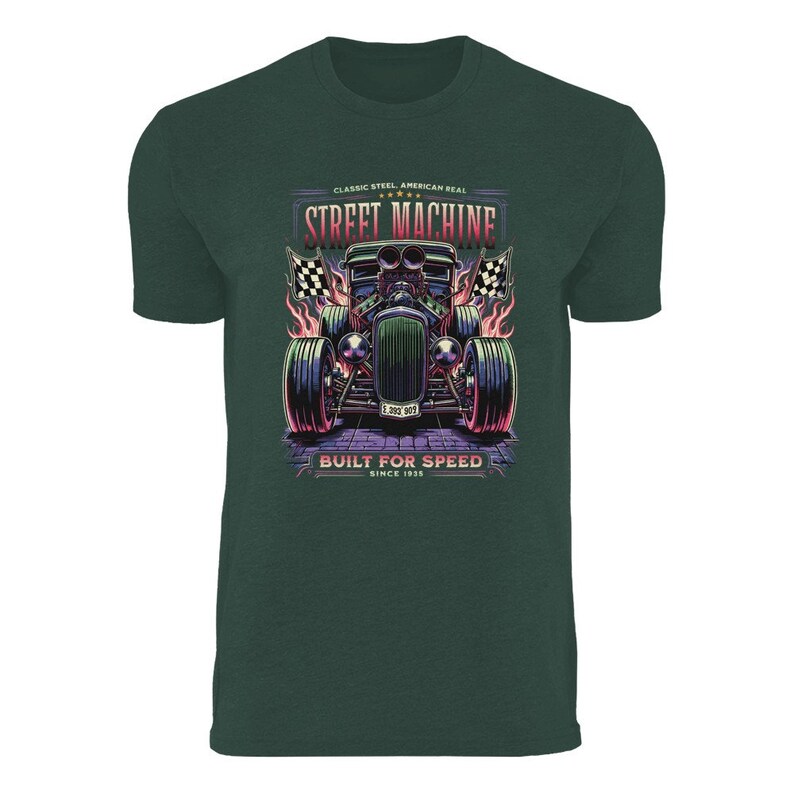 Street Machine Tee, Built for Speed Shirt, Racing Style Top, Automotive ...