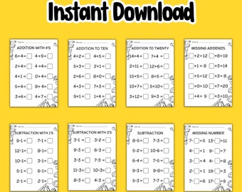 Set of Digital Files, My First Additions and Subtractions, Math ...