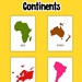 World Map CONTINENTS Educational Preschool Coloring Pages Homeschool ...