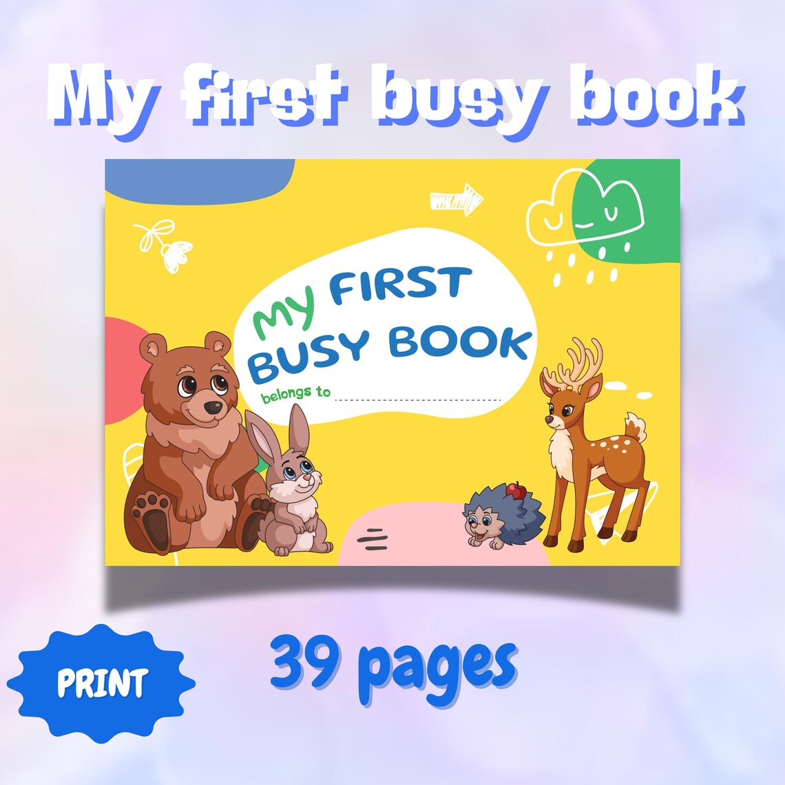 Printable Toddler Busy Book, Quiet Book, Montessori Materials Preschool ...