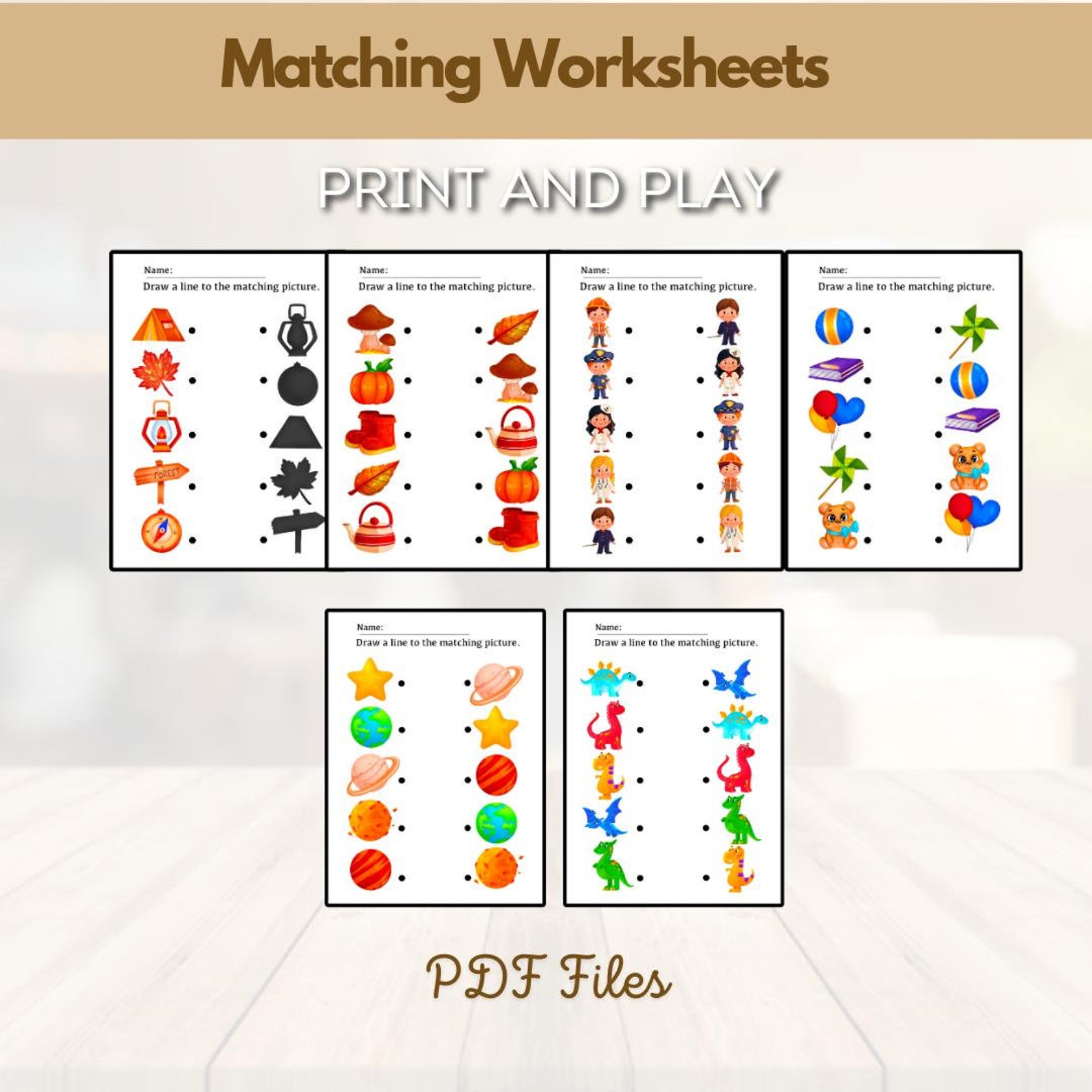 15 Preschool Matching Files Kids Printable Toddler Worksheet Comparison ...
