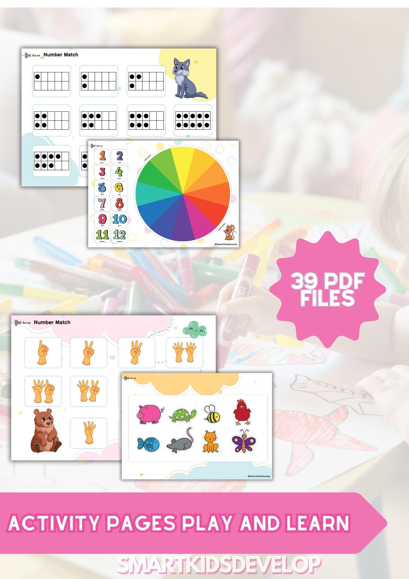 Toddler Busy Book, Printable Quiet Book, Montessori Materials Preschool ...