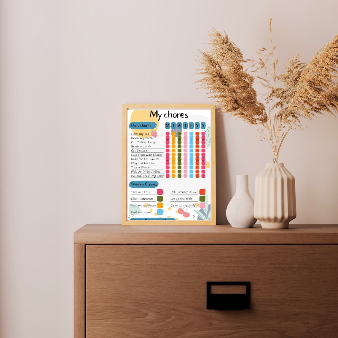 Tableau des tâches ménagères pour les enfants Imprimable Tableau des ...