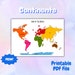 Montessori World Map CONTINENTS Educational Preschool Coloring Pages ...