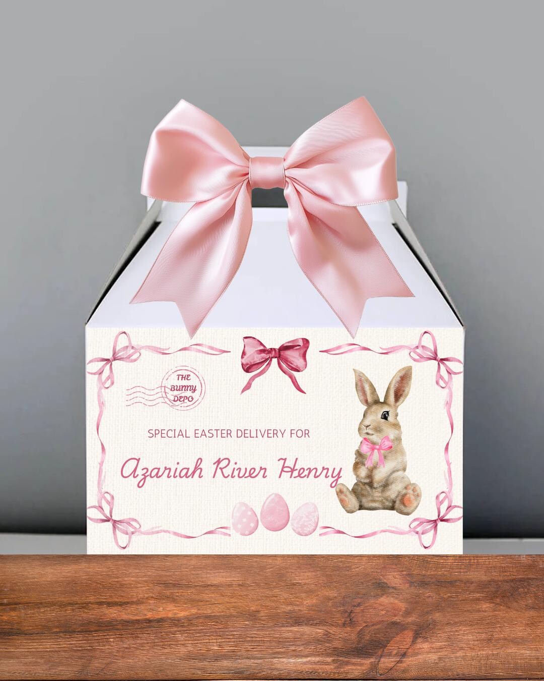Easter Bunny Delivery Template Boys Girls Treat Box Digital Download ...